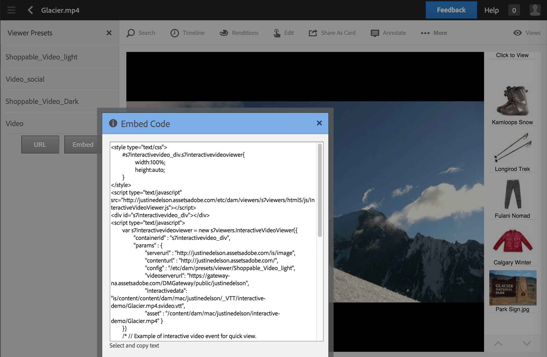 Tracking Clicks in the AEM Interactive Video Viewer